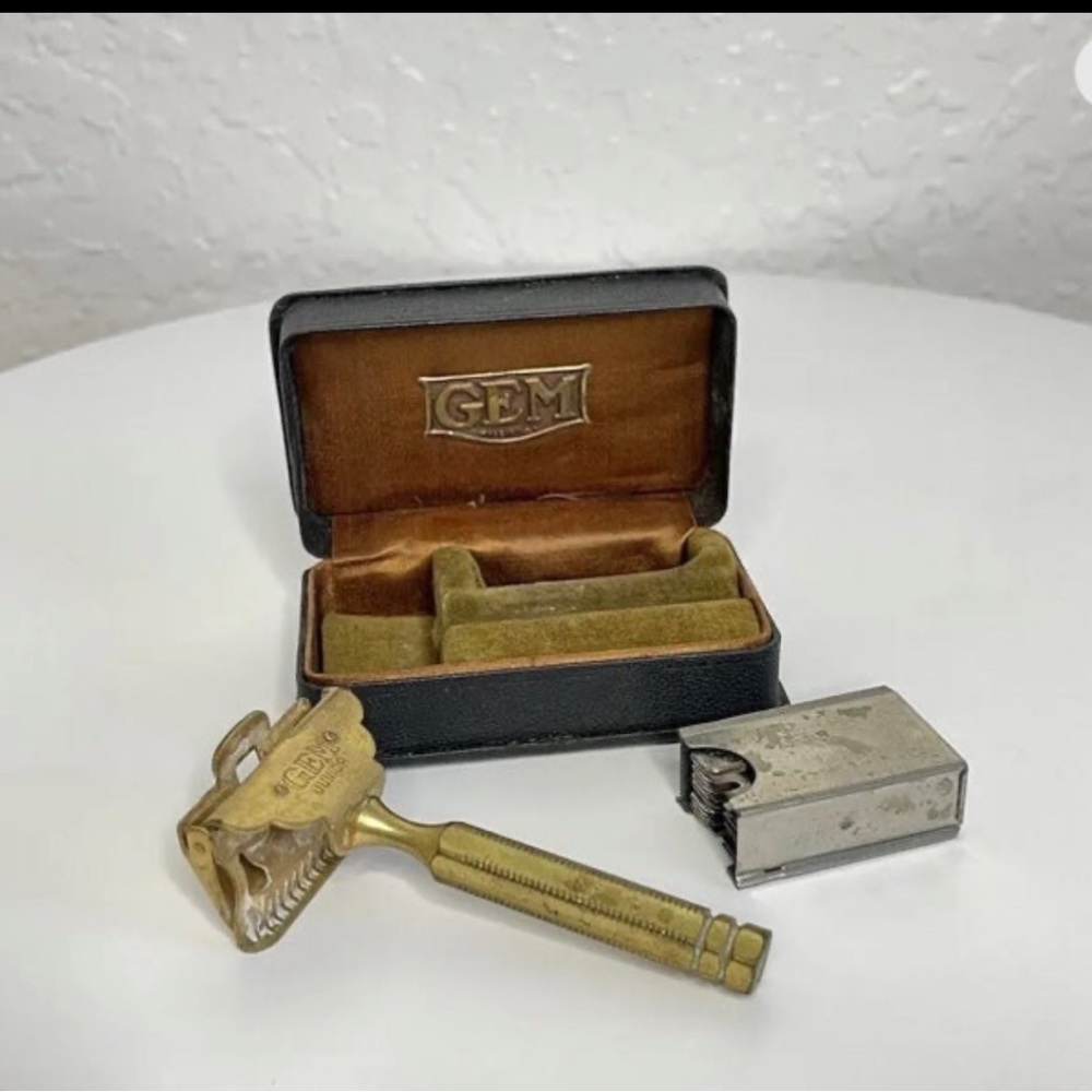 Vintage Gem Junior Razor Kit With 7 Razor Blades And … - Gem